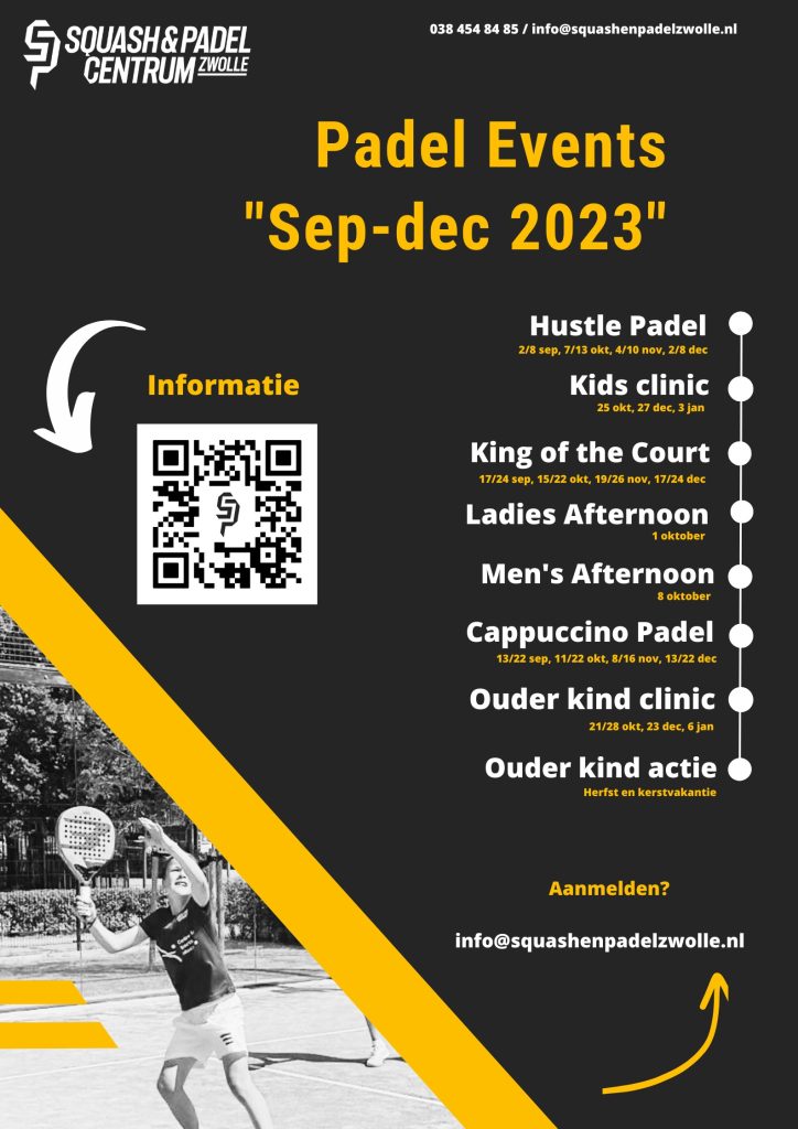 Padel events - Squash & Padel Centrum Zwolle